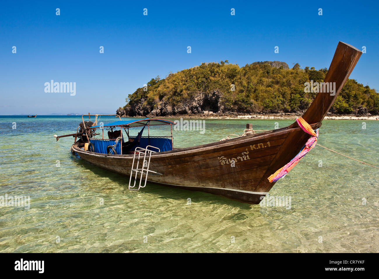 Thailand, Krabi Province, off Railay accessible by Long Tail boat, the ...