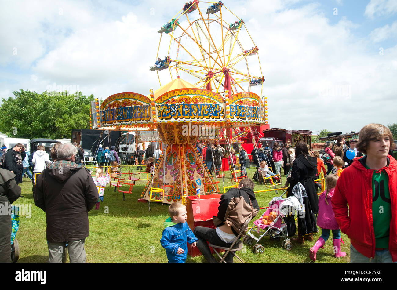 Cornwall, England, UK - Royal Cornwall Show, Amusement park Stock Photo ...