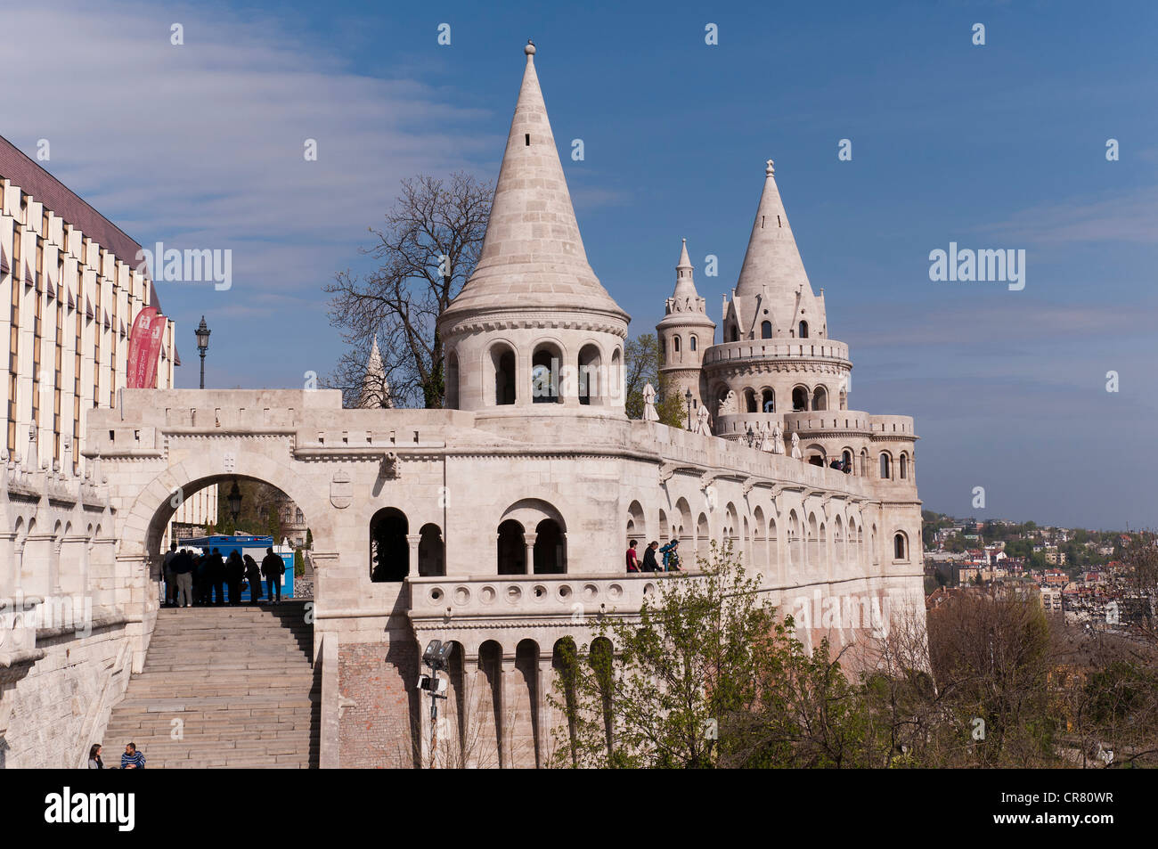 Fishermens Bastion above Budapest in Hungary in Eastern Europe Stock ...