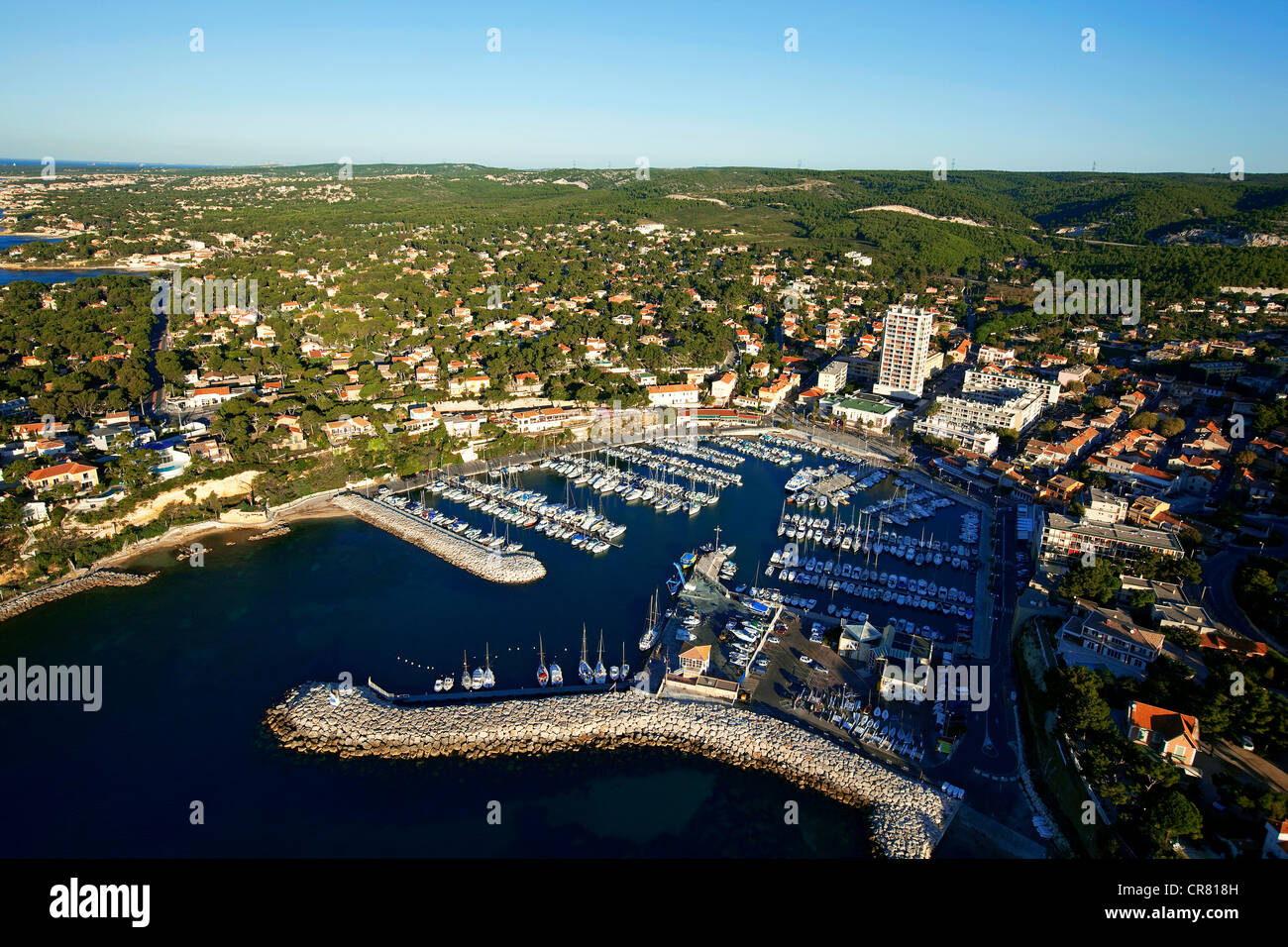 France, Bouches du RhÃ´ne (13), La CÃ´te Bleue, Carry le Rouet, le port ...