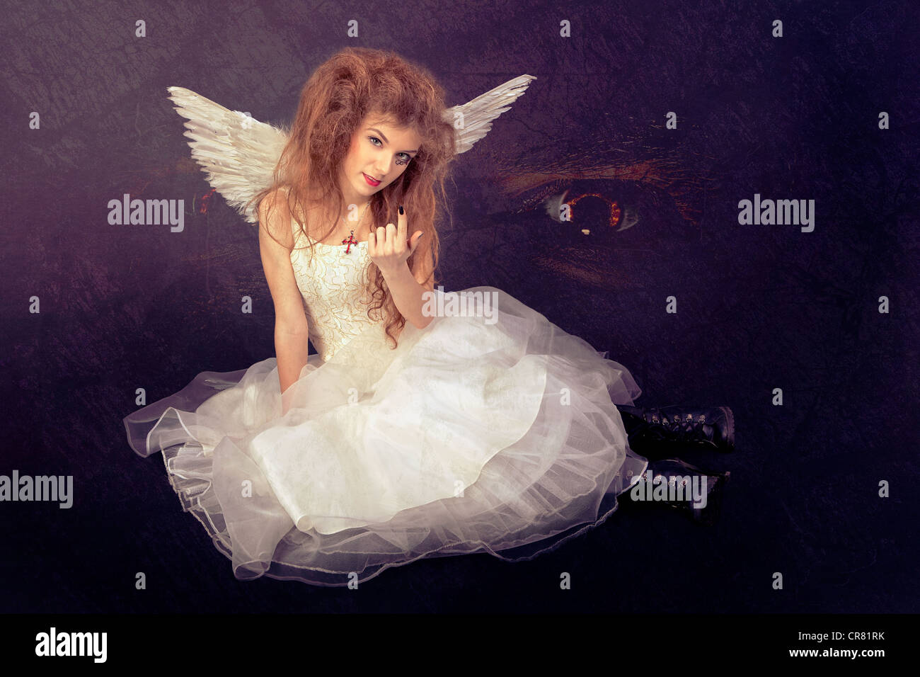 False angel leading to temptation Stock Photo - Alamy