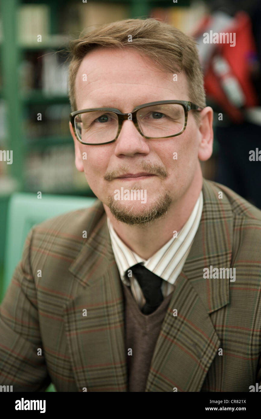 Sjón, Icelandic author and poet pictured at The Telegraph Hay Festival ...