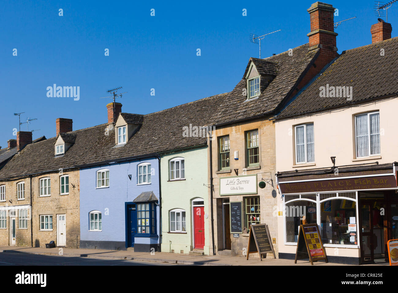 High Street, Lechlade on Thames, the Cotswolds, Gloucestershire ...