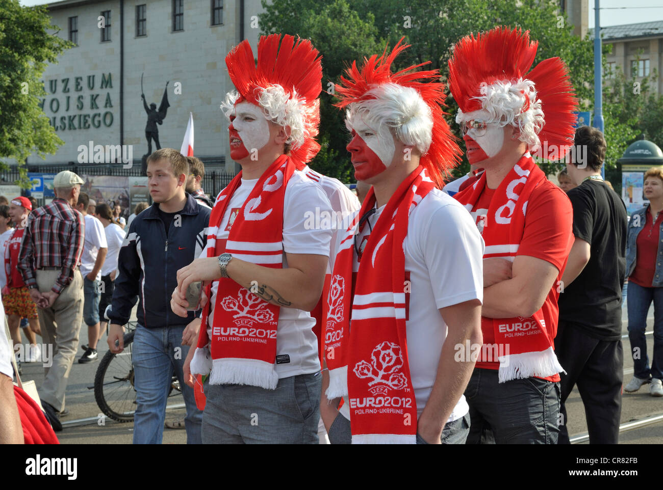 Poland fans at EURO 2012 Stock Photo - Alamy