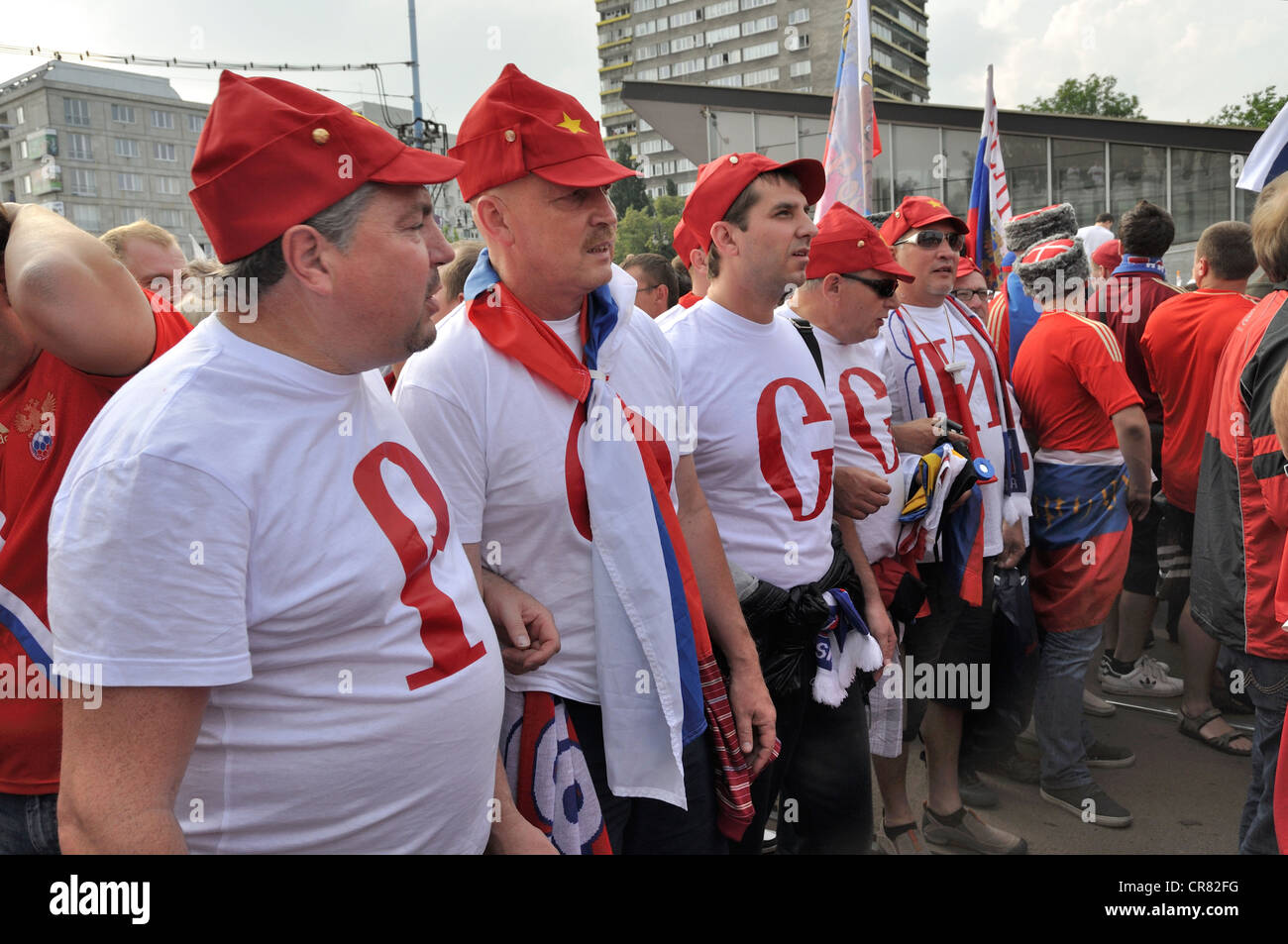 Russian football fans hat hi-res stock photography and images - Alamy