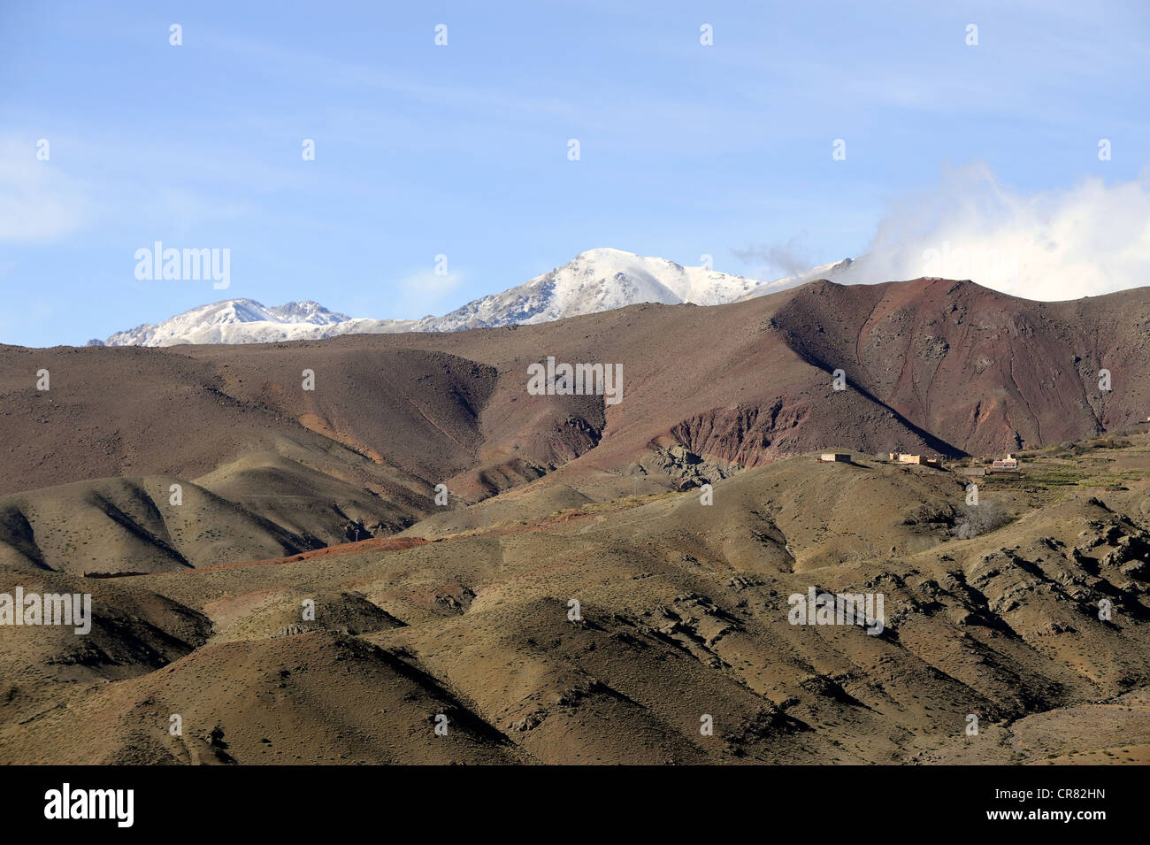 Mountain landscape, Tizi n'Tichka pass road, High Atlas, Morocco ...