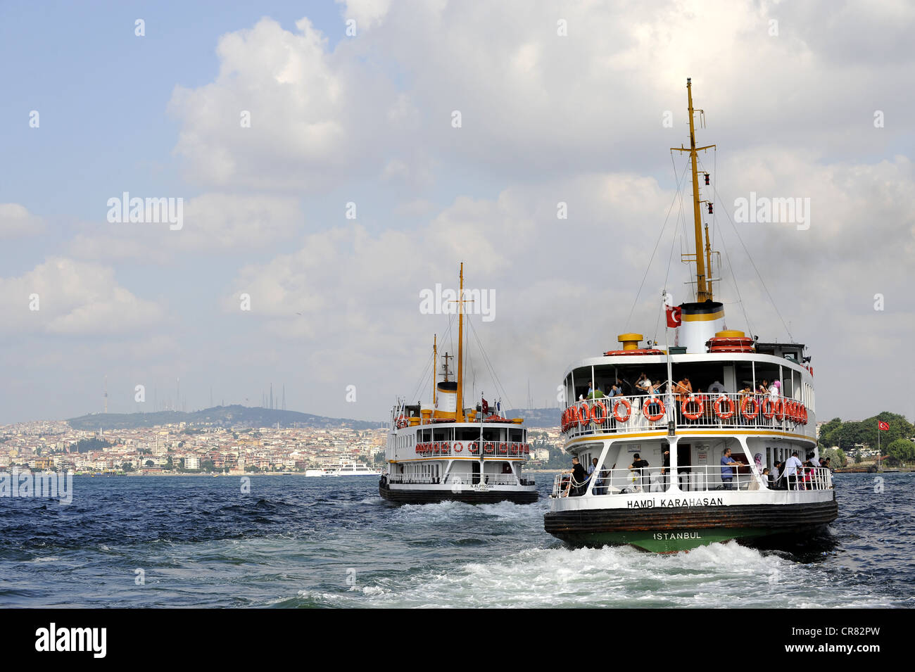 Ferries on the Bosphorus, Bogazici, Istanbul, Turkey Stock Photo - Alamy