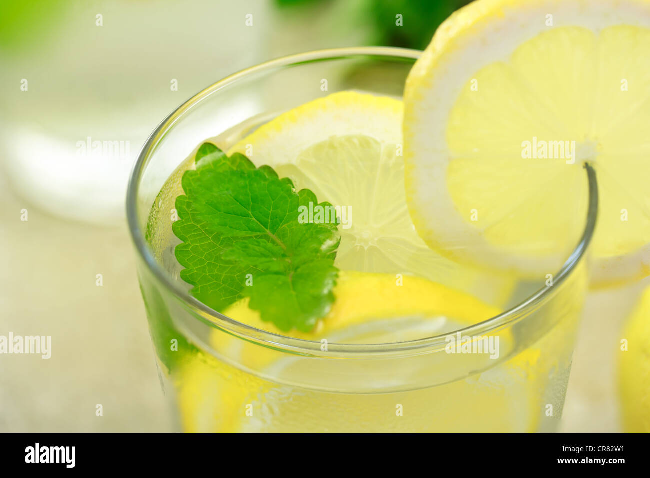 Refreshing Lemon Beverage Stock Photo - Alamy