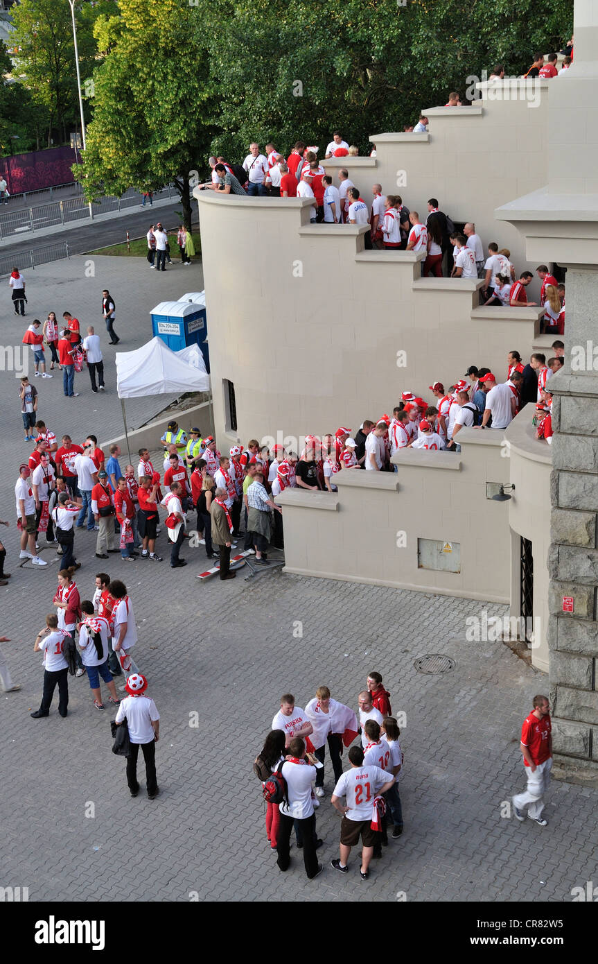 Poland fans at EURO 2012 Stock Photo - Alamy