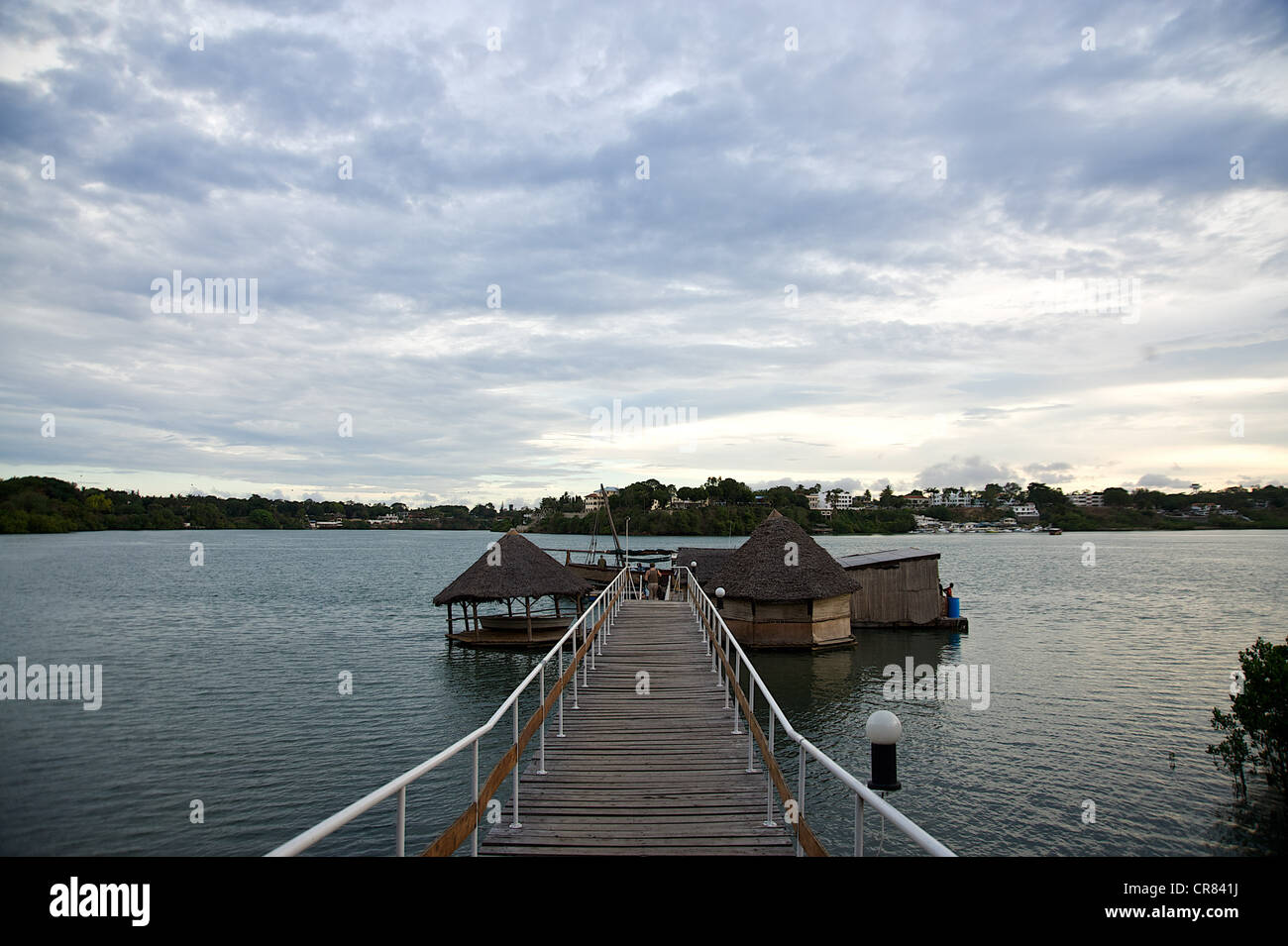View on the lake and broadwalk. Mombasa, Kenya, East Africa Stock Photo ...