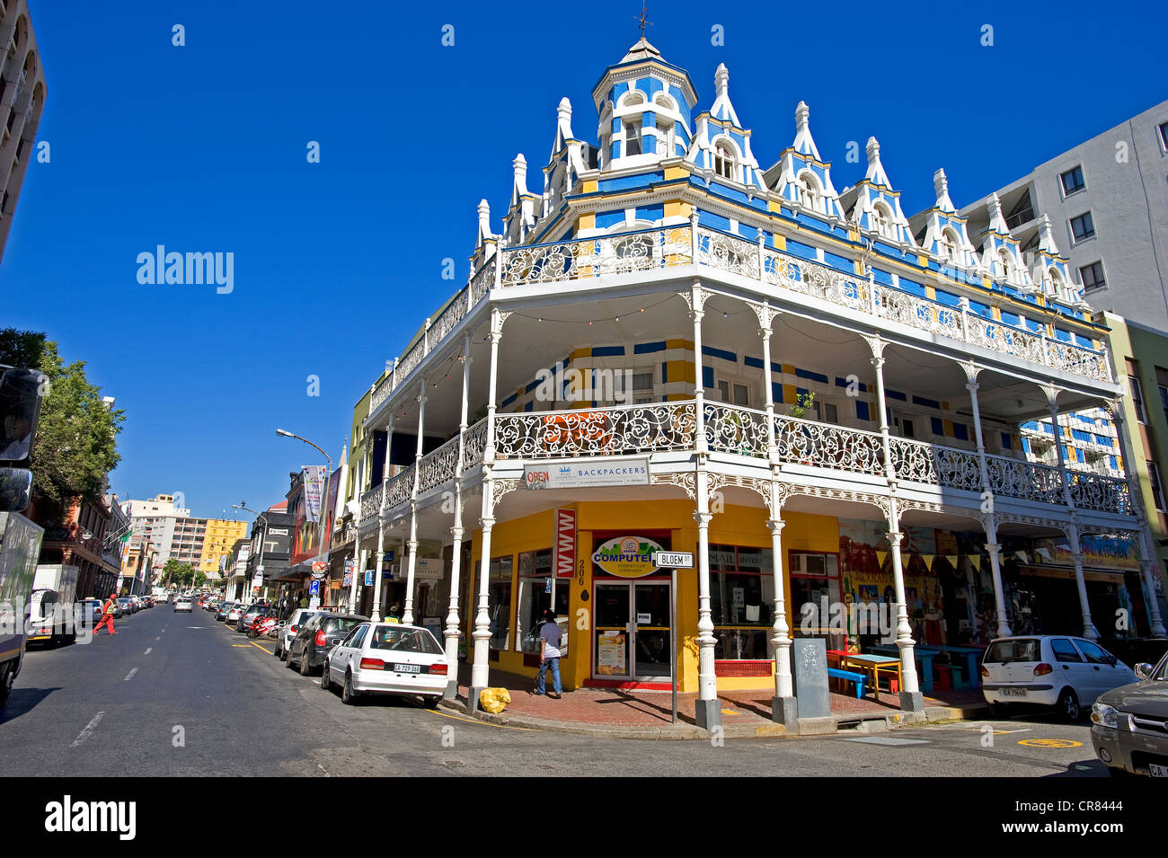 South Africa, Western Cape, Cape Town, Dutch buildings on Long Road ...
