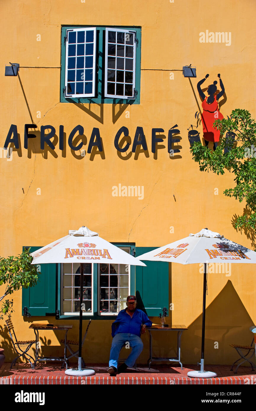 South Africa, Western Cape, Cape Town, the Africa Cafe restaurant Stock ...