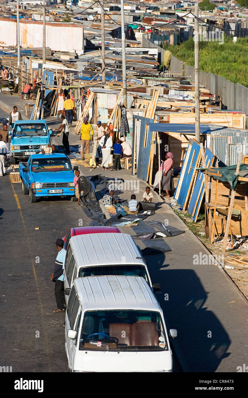 South Africa, Western Cape, Cape Town, the township of Kayelitsha has ...