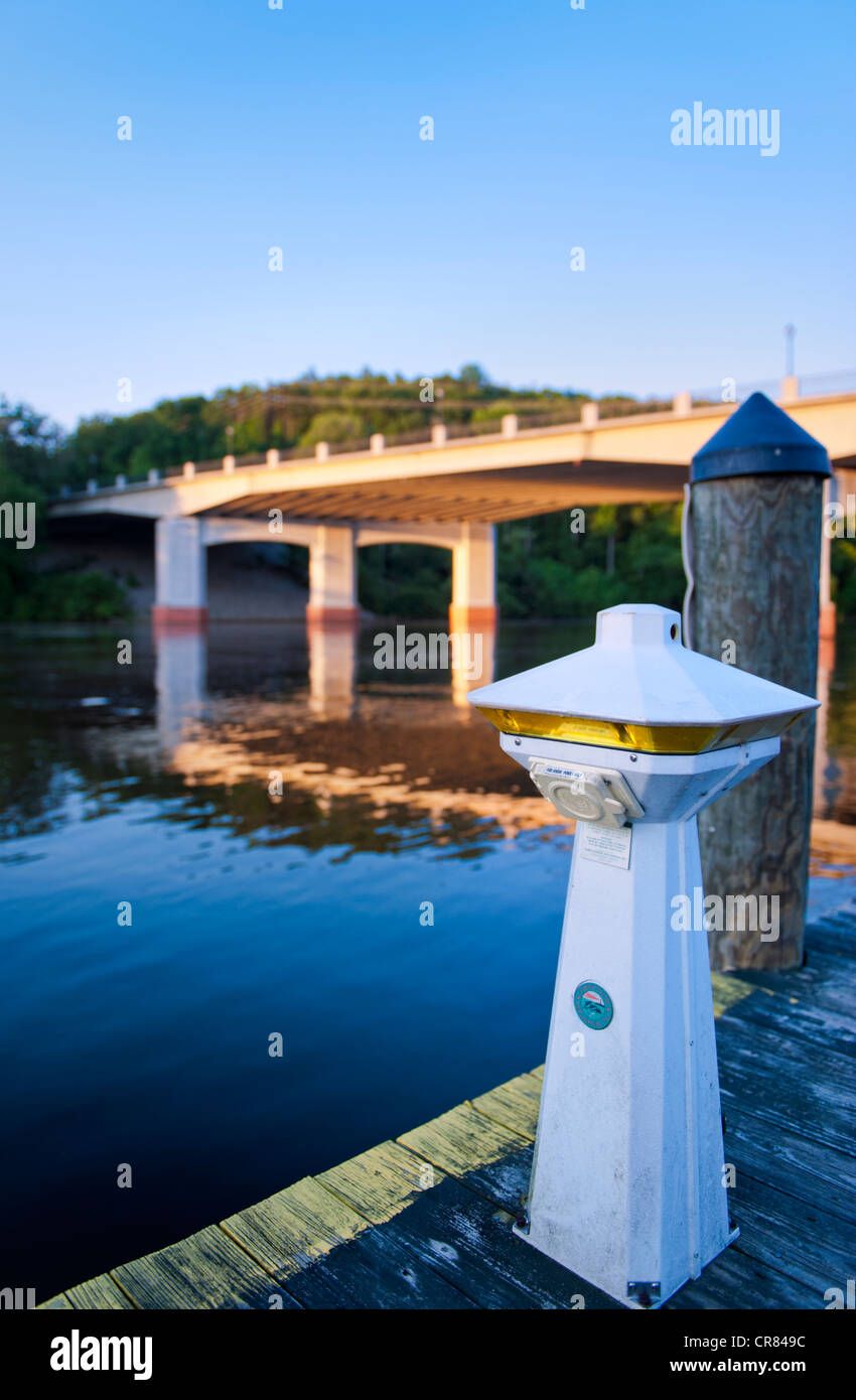 Boating Dock on the Occoquan River in Virginia with the Route 123 ...
