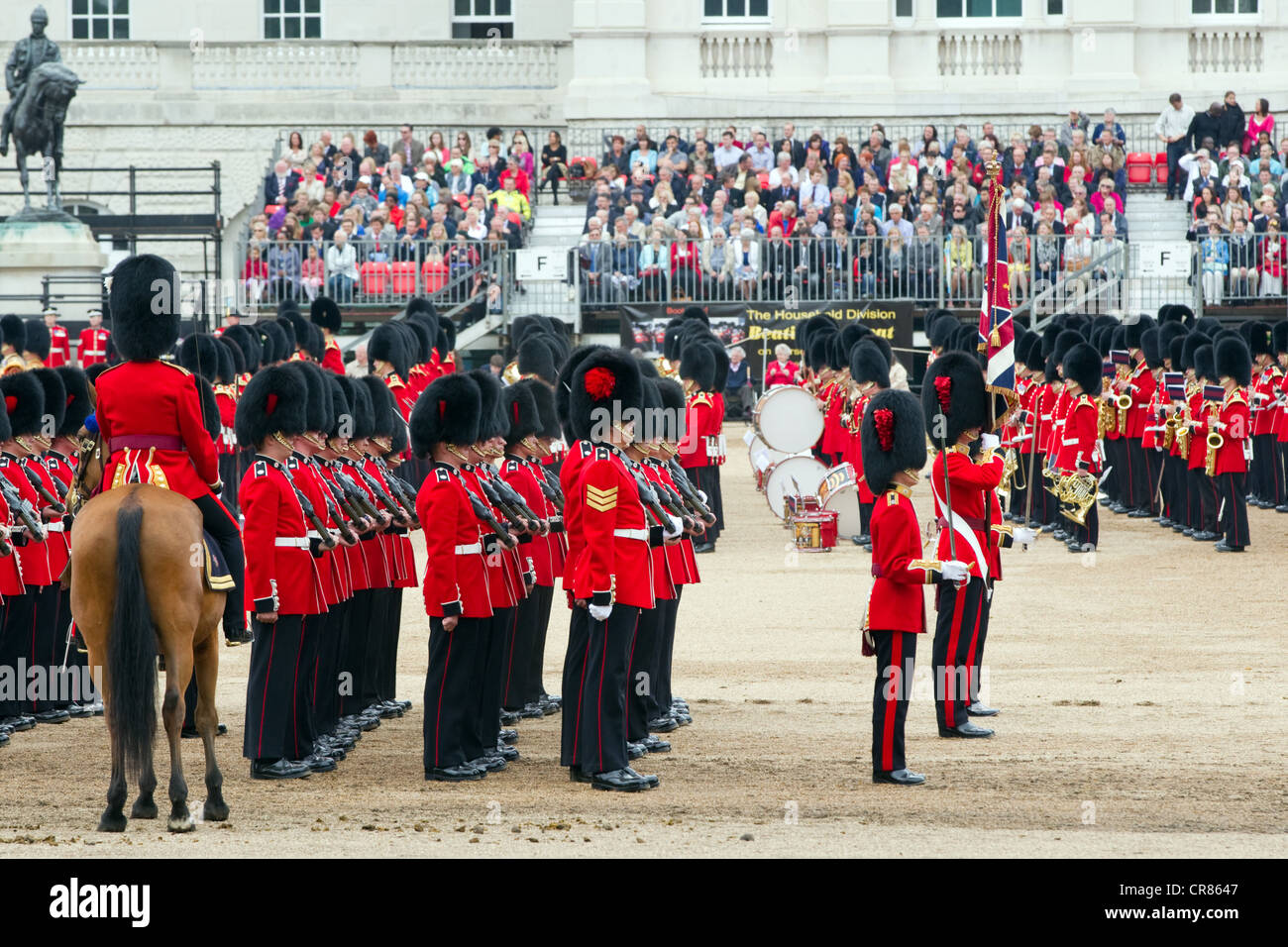 Troops parade at the Trooping the Colour Major General's Review on ...