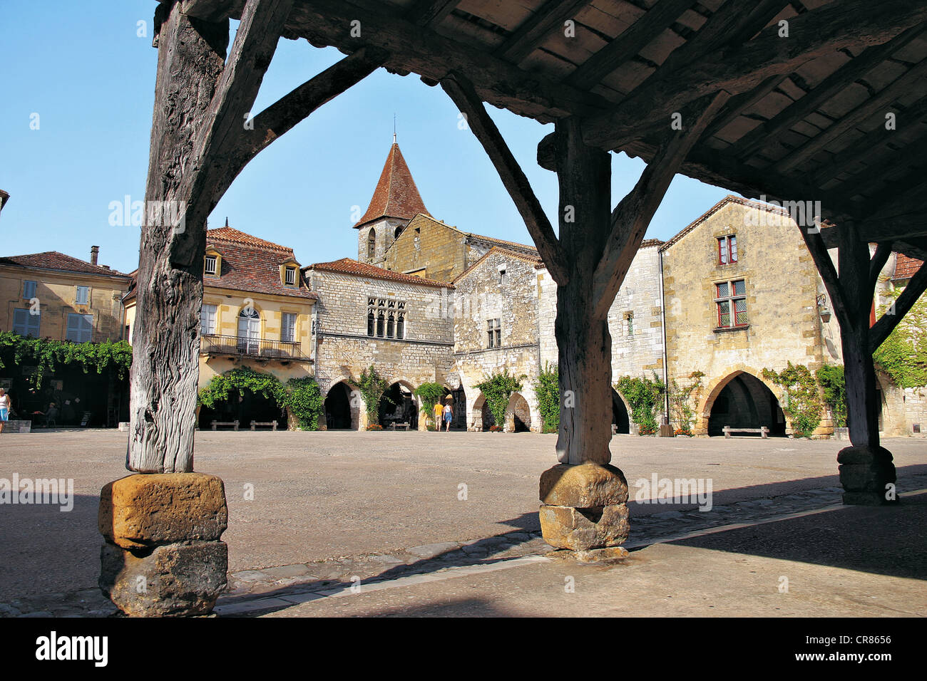 France, Dordogne, Perigord Pourpre, Monpazier, labelled Les Plus Beaux ...