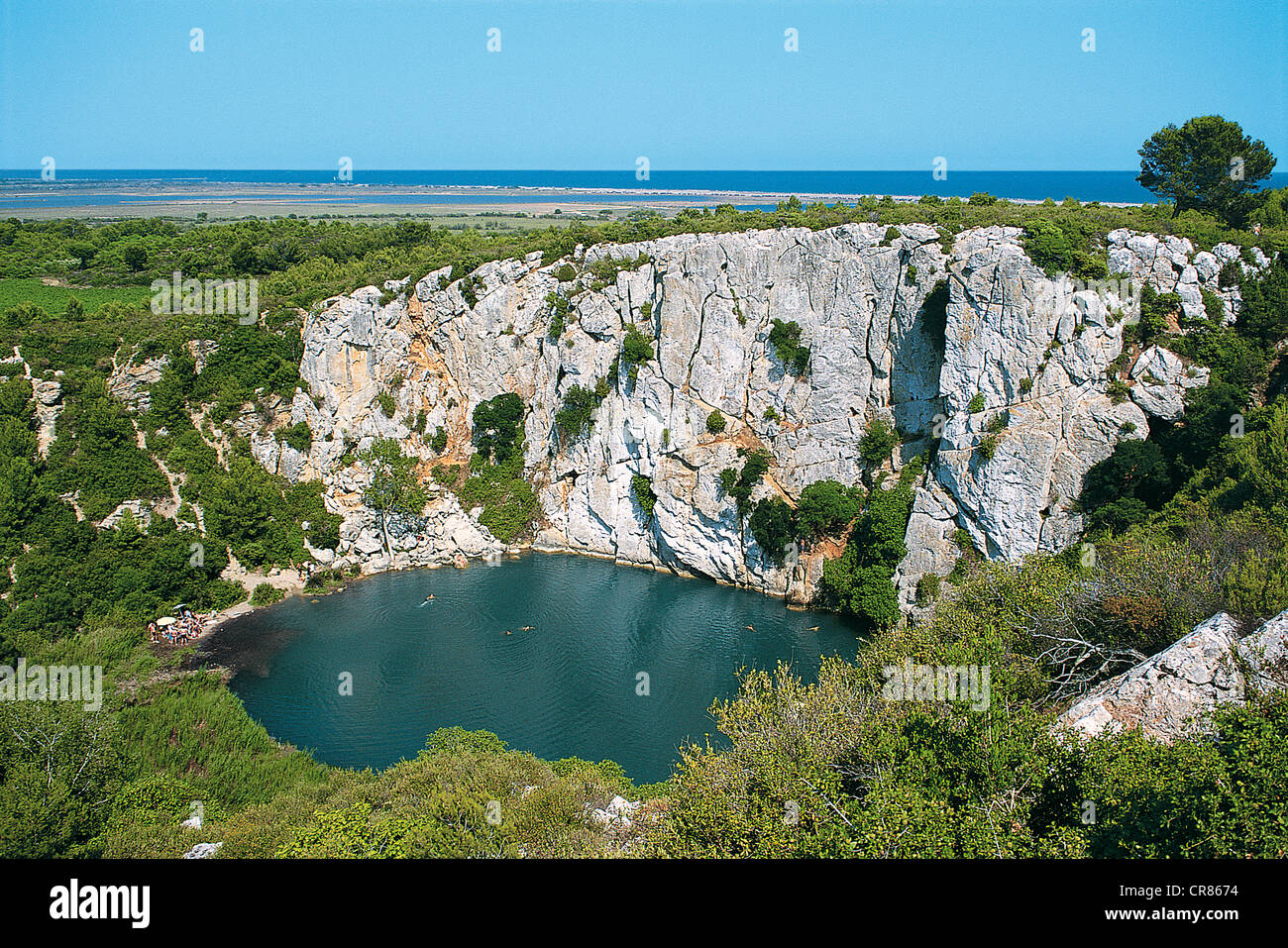 France, Aude, St Pierre la Mer, Oeil Doux abyss Stock Photo - Alamy