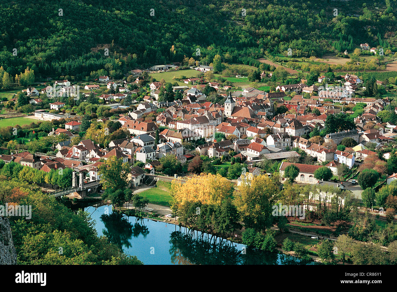 France, Lot, Cajarc, along the riverbank Stock Photo - Alamy