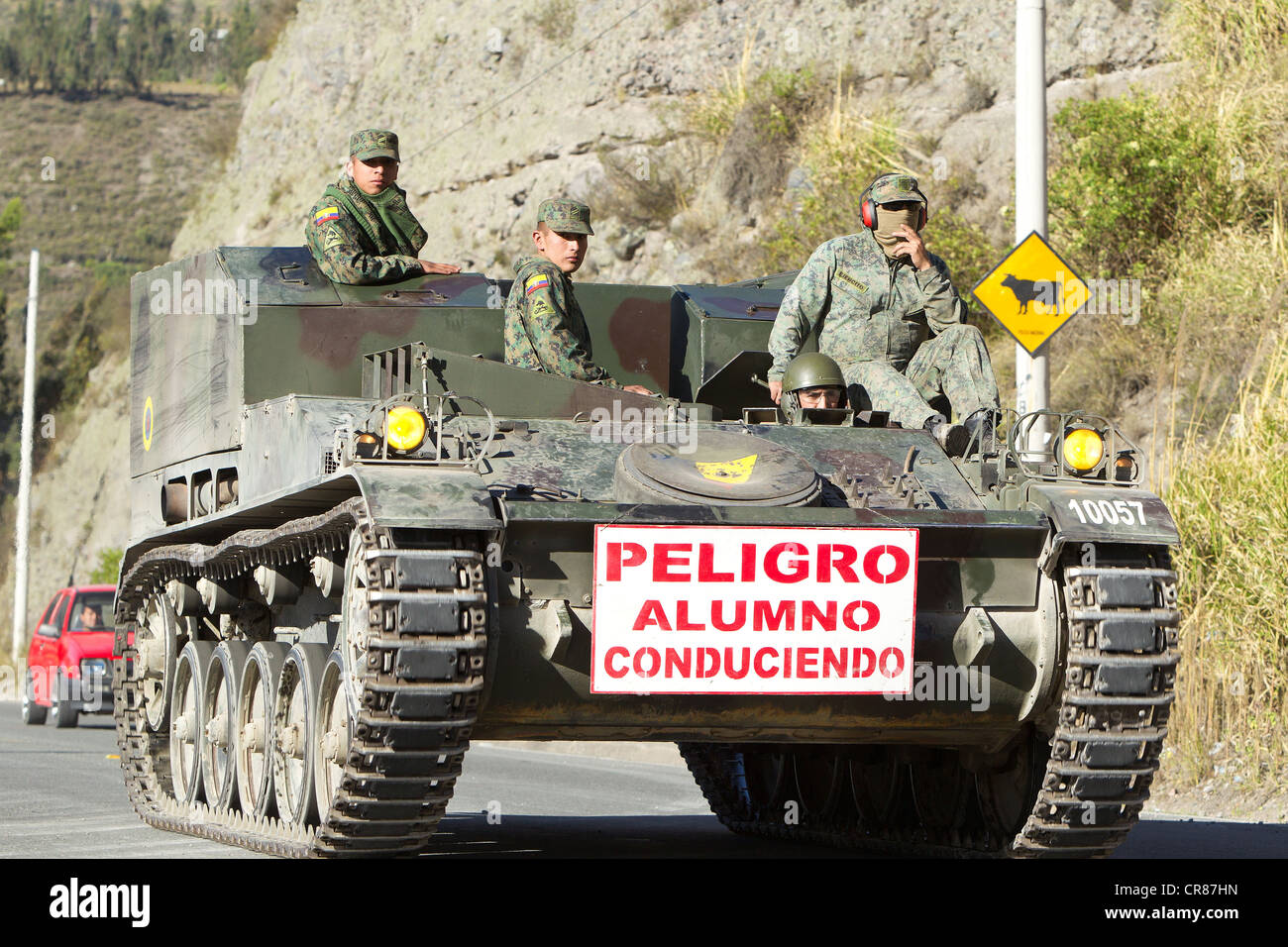 Army Tanks Patrolling The Streets Of Riobamba During An Exercise Stock ...