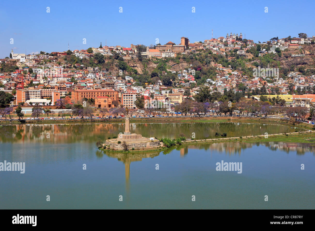 Capital city of Antananarivo, Tana, Lake Anosy, Madagascar, Africa ...