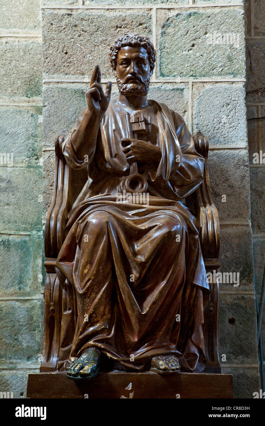 France, Haute Vienne, Le Dorat, collegiate of St Pierre de Dorat Stock ...