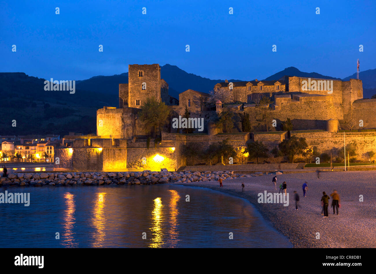 France, Pyrenees Orientales, Collioure, the Royal castle dated XIIIth ...
