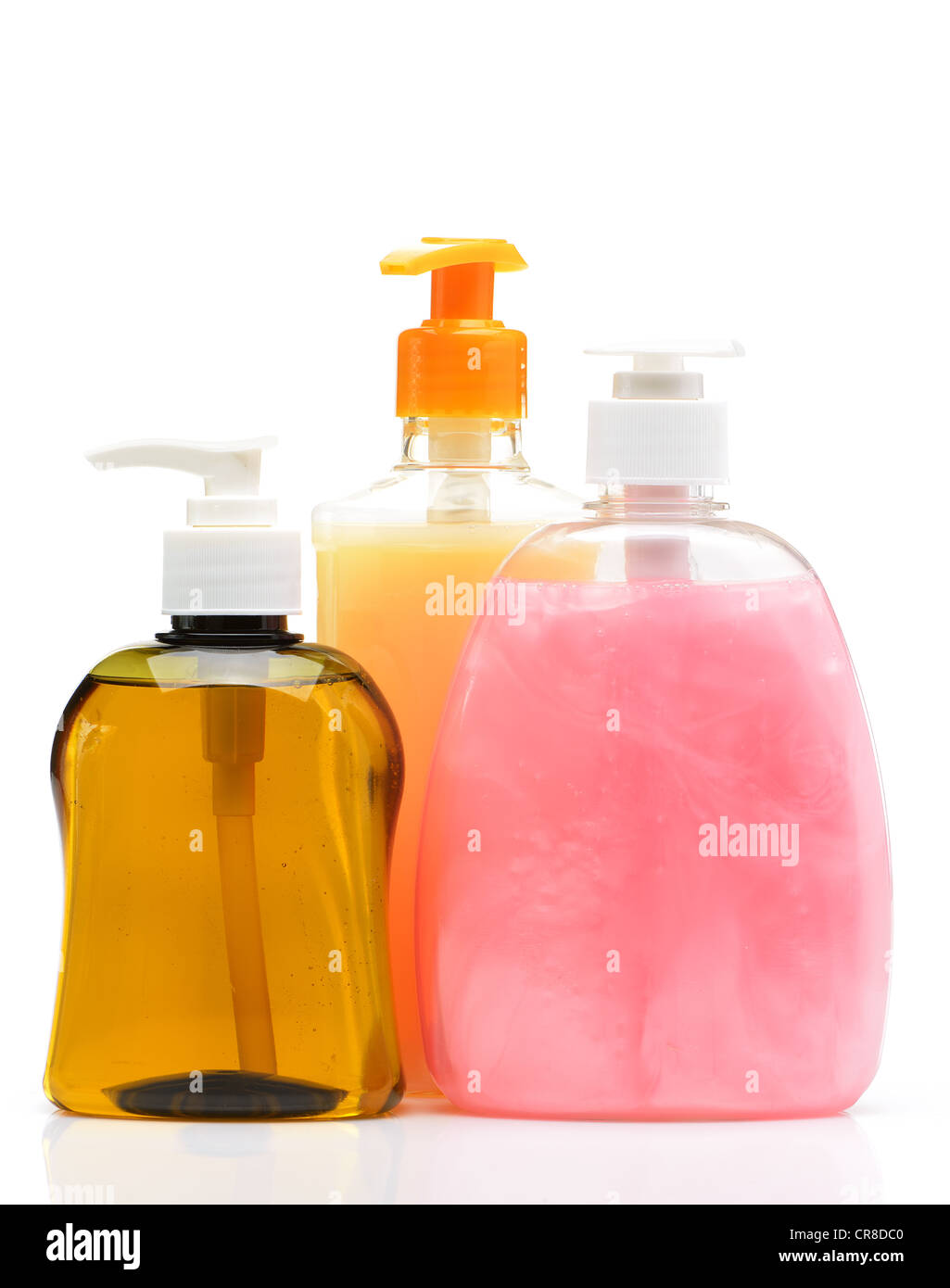Liquid soap. Color of the bottle. Isolated on white background Stock ...