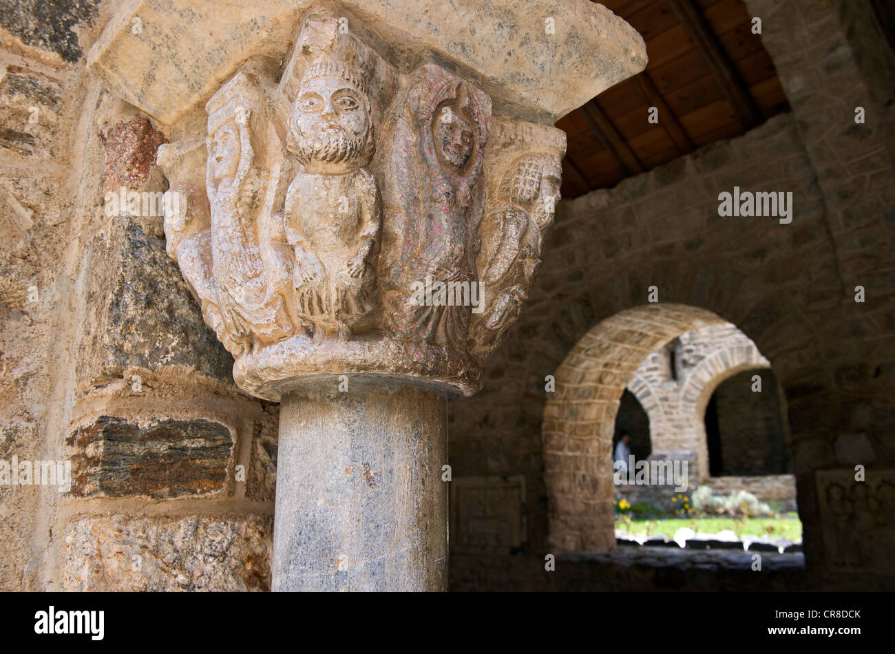 France, Pyrenees Orientales, abbey of Saint Martin du Canigou, the ...