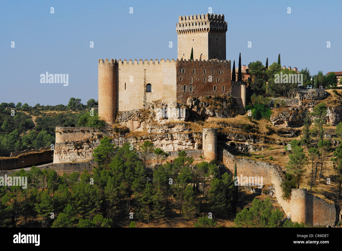 Spain, Castile-La Mancha, Alarcón, the Alarcón Castle, located at the ...