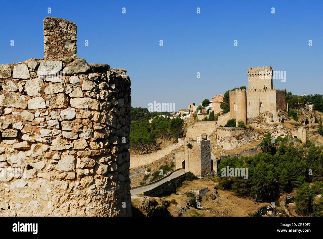 Spain, Castile-La Mancha, Alarcon, the Alarcon Castle, located at the ...
