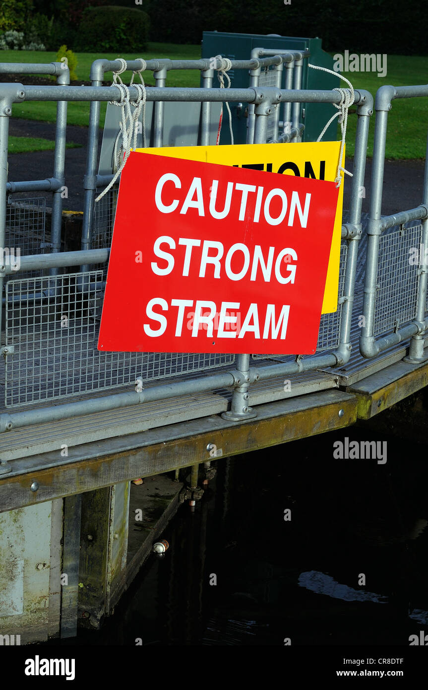 Strong current warning sign hi-res stock photography and images - Alamy