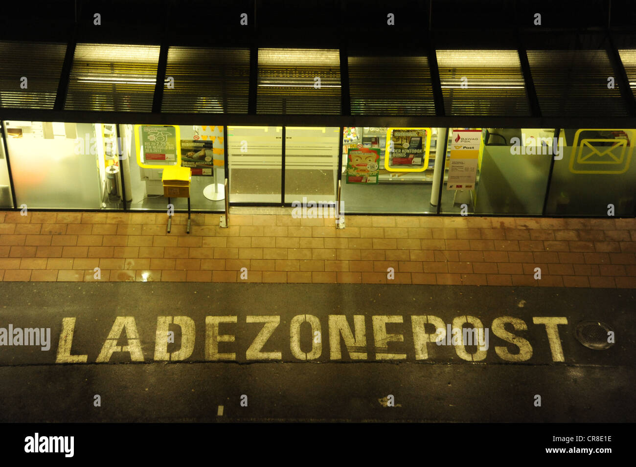 Loading zone of the post office at the railway station in Salzburg ...