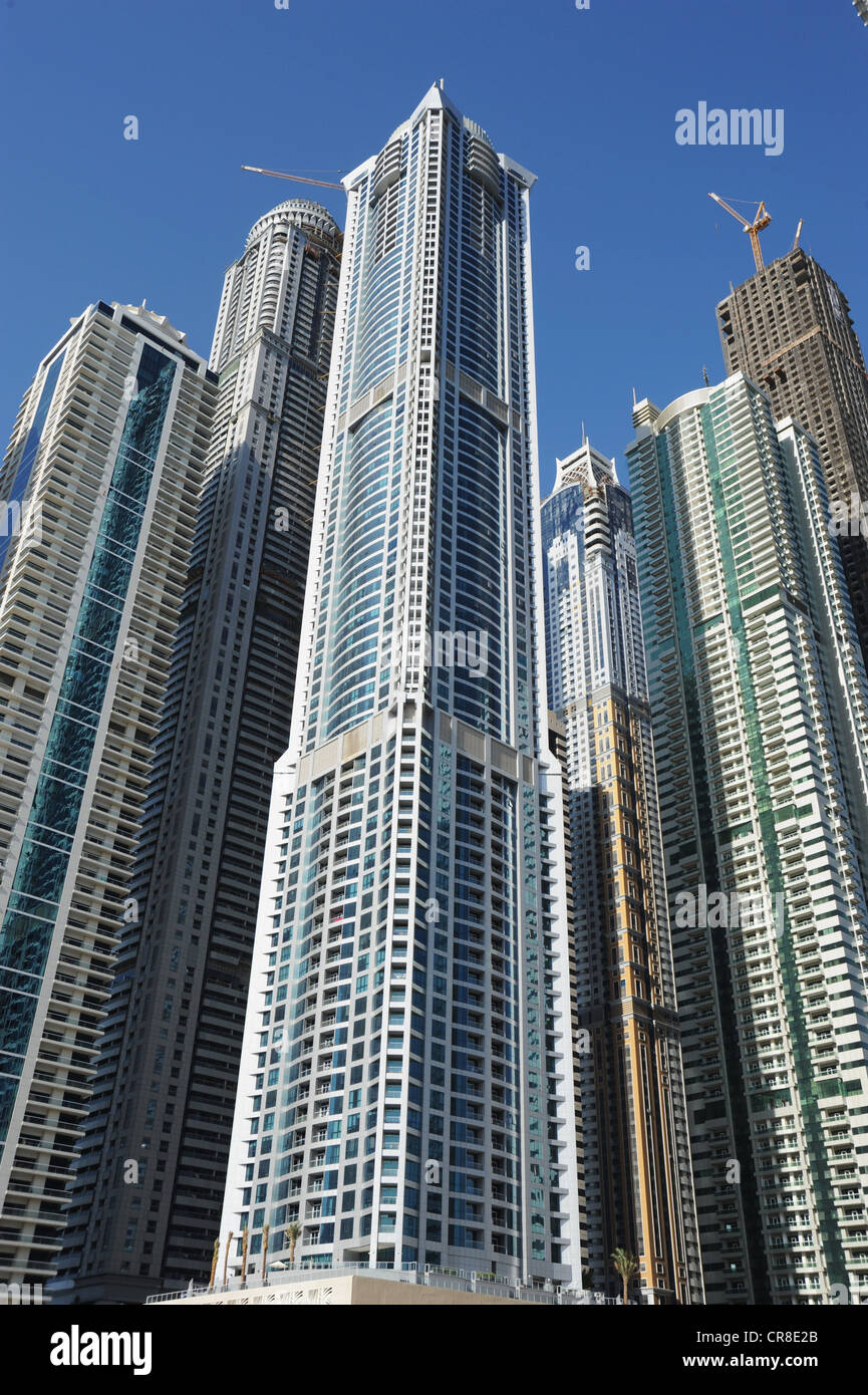 Skyscrapers, modern architecture, Dubai Marina, Dubai, United Arab ...