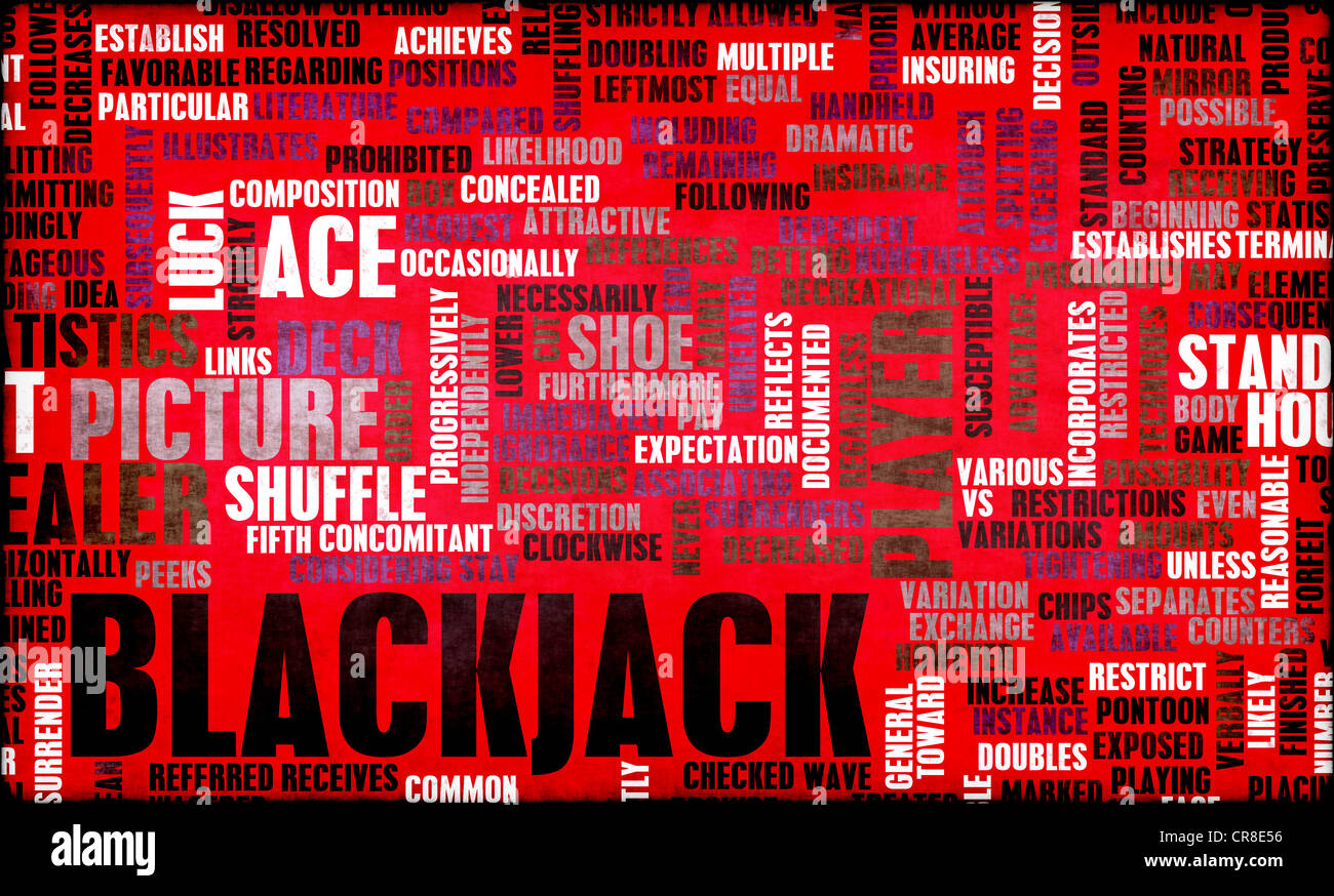 Game of Blackjack 21 Concept with Rules Stock Photo - Alamy