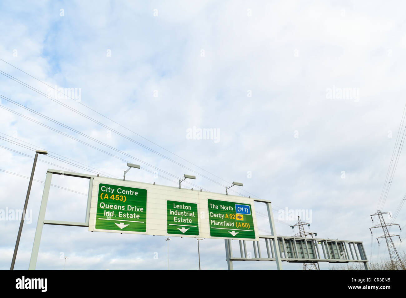 Overhead gantry sign signs hi-res stock photography and images - Alamy