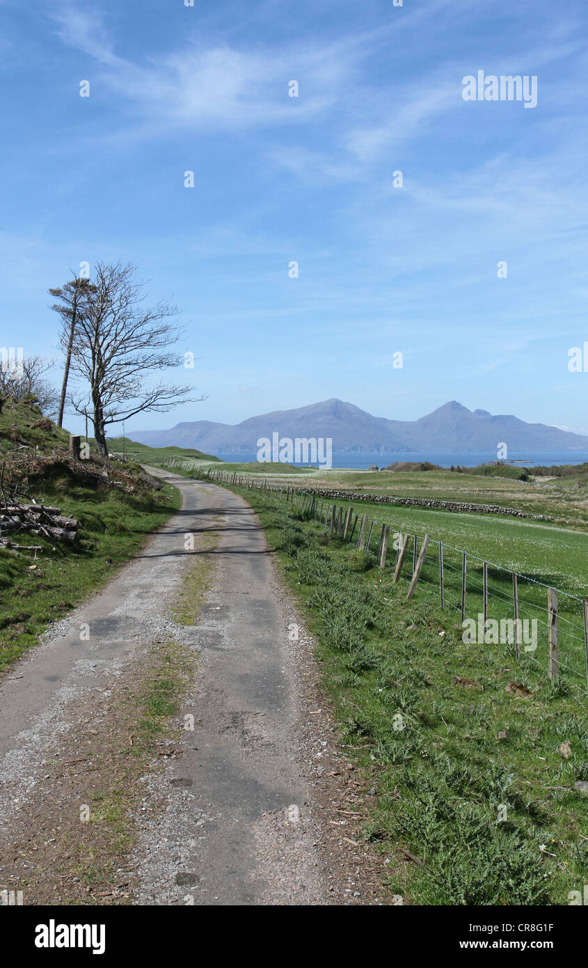 Road on Isle of Muck Scotland May 2012 Stock Photo - Alamy