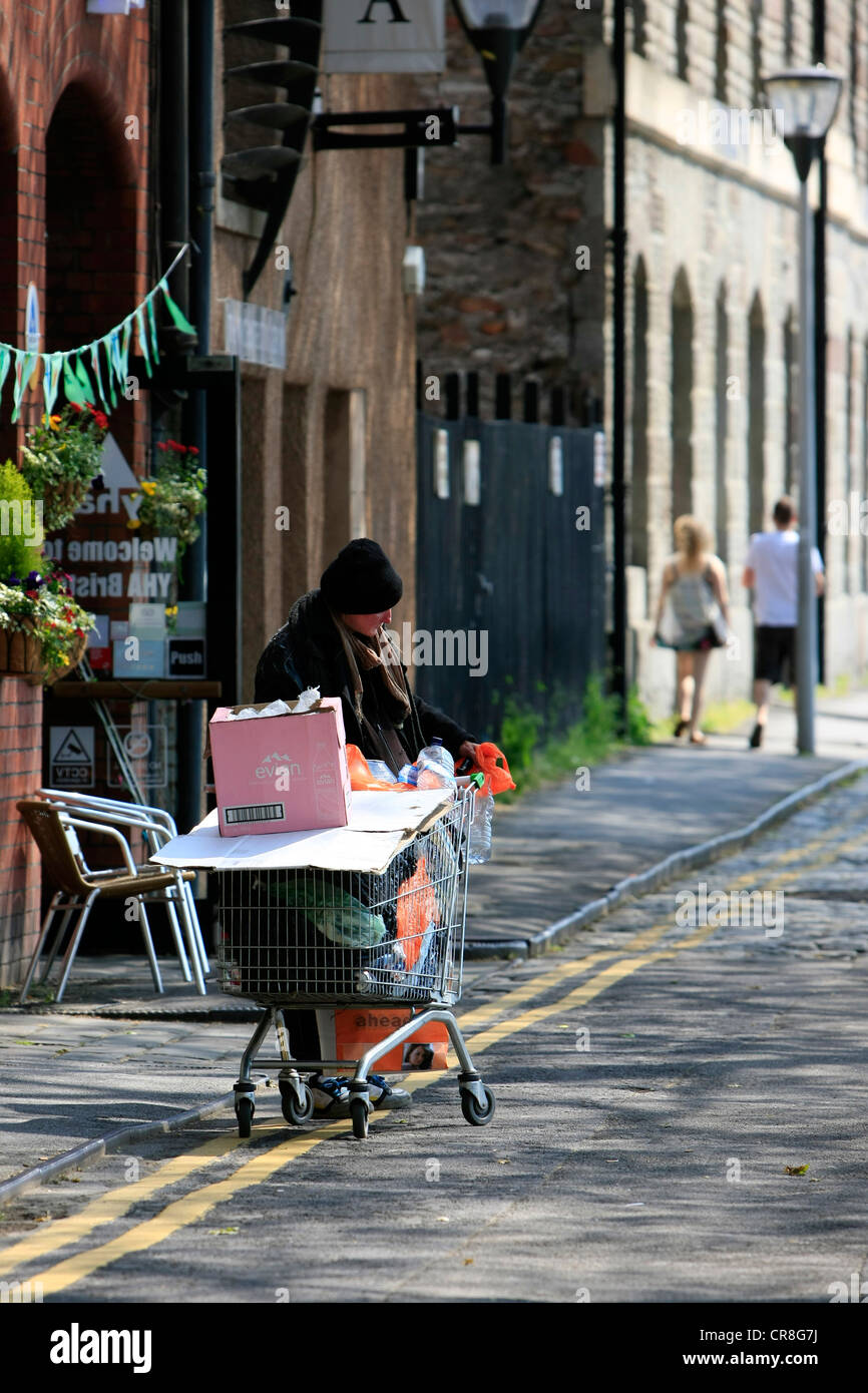 Woman walks shopping cart hi-res stock photography and images - Alamy