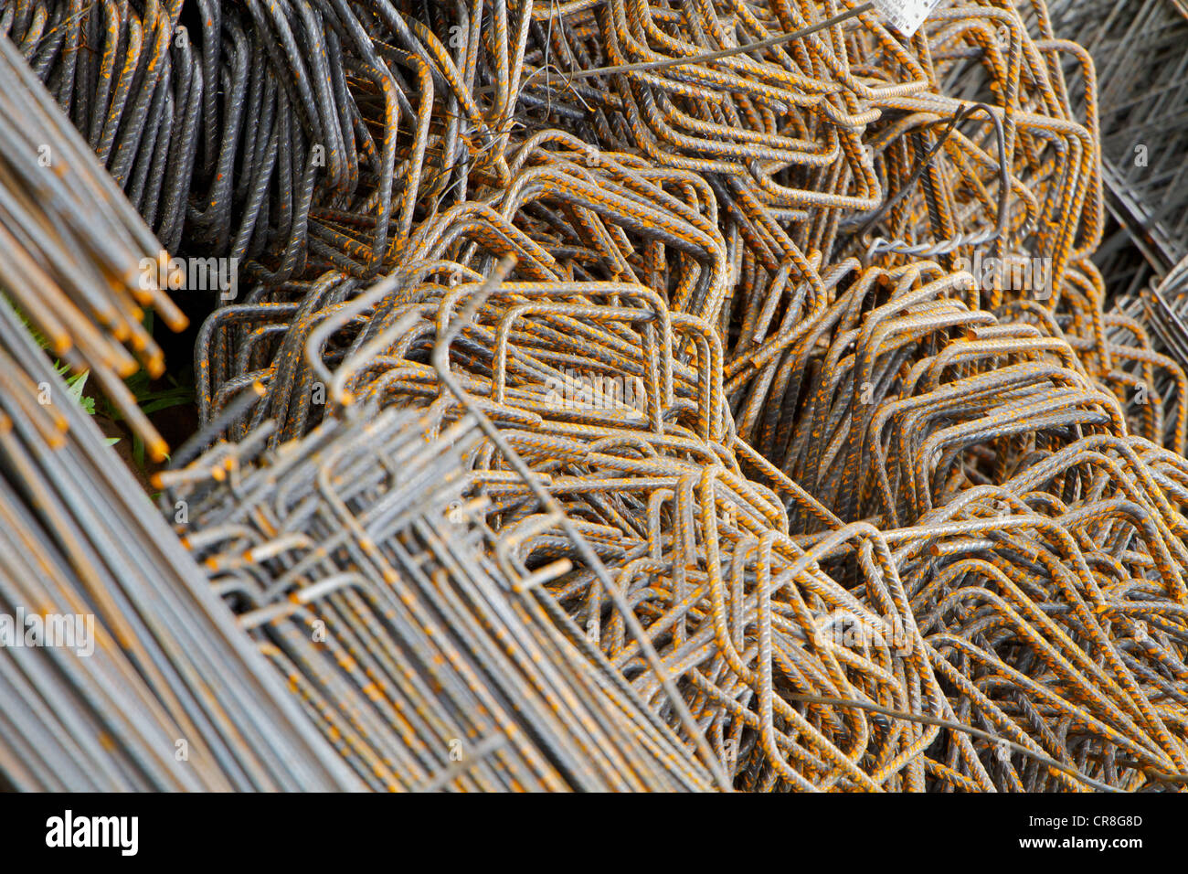 Reinforcing bars on a construction site, Salzburg, Austria, Europe ...
