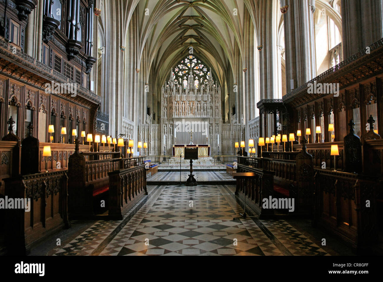The Quire inside Bristol City Cathedral England Stock Photo - Alamy