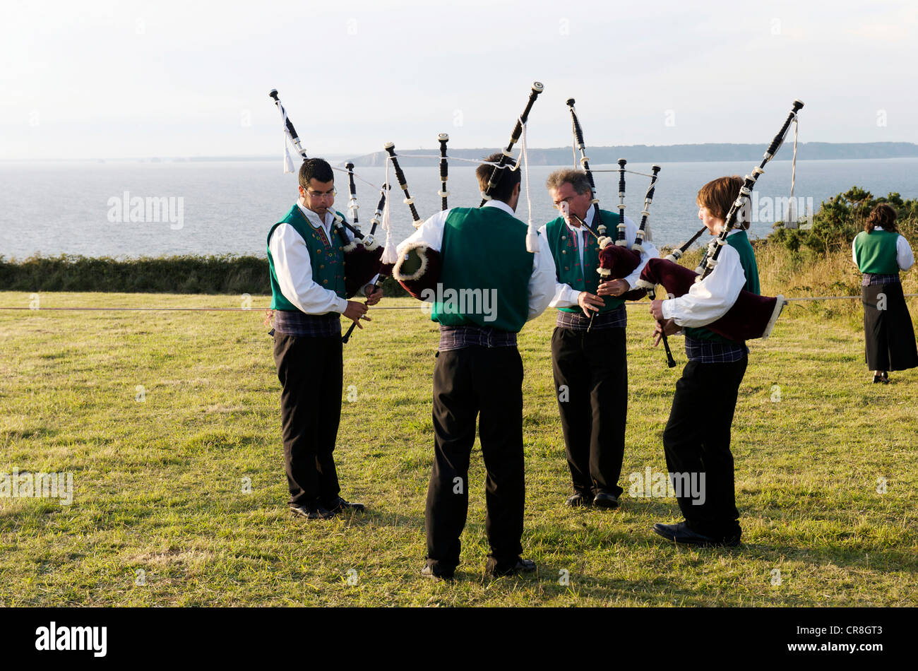 France, Finistere, Cap Sizun Kastel Koz, folk festival, Breton dance ...