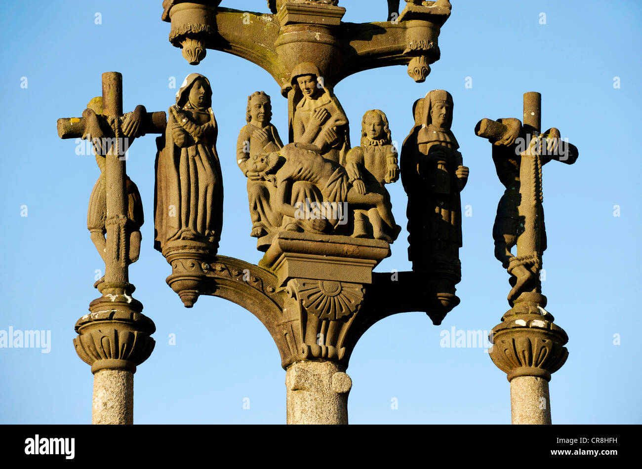 France, Finistere, St Thegonnec, churchyard, calvary Stock Photo - Alamy