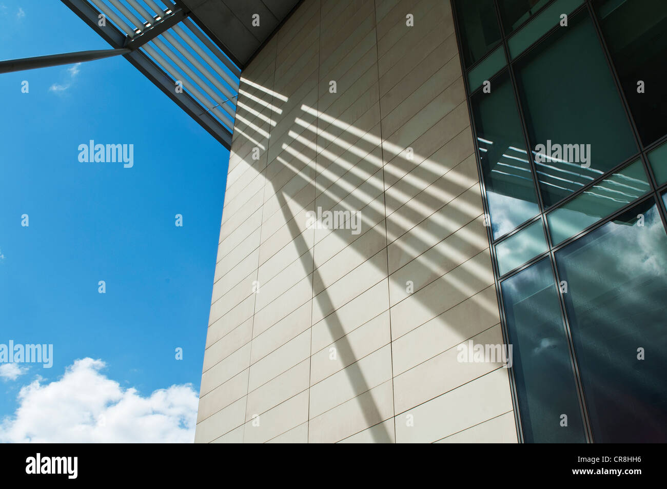 Modern office block, low angle view Stock Photo - Alamy