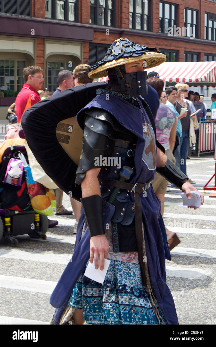 Person wearing a samurai warrior costume at the Grand Rapids Festival ...