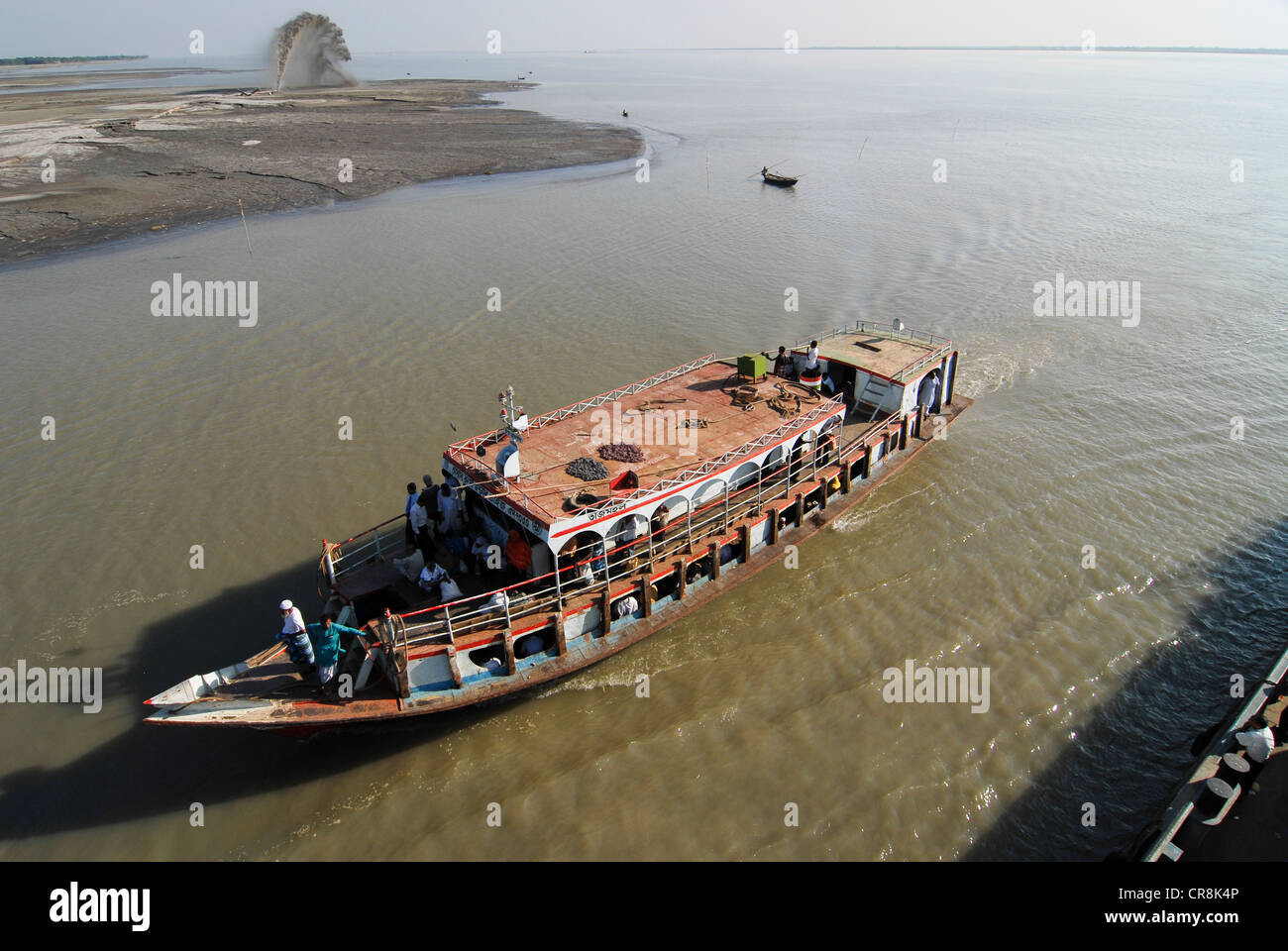 South asia , Bangladesh , ferry boat at Ganges river which is called ...
