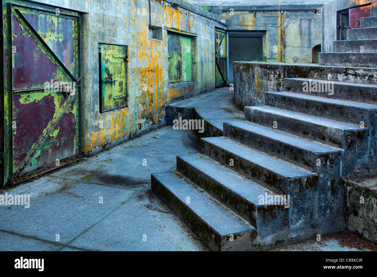 Inside bunker stairs hi-res stock photography and images - Alamy