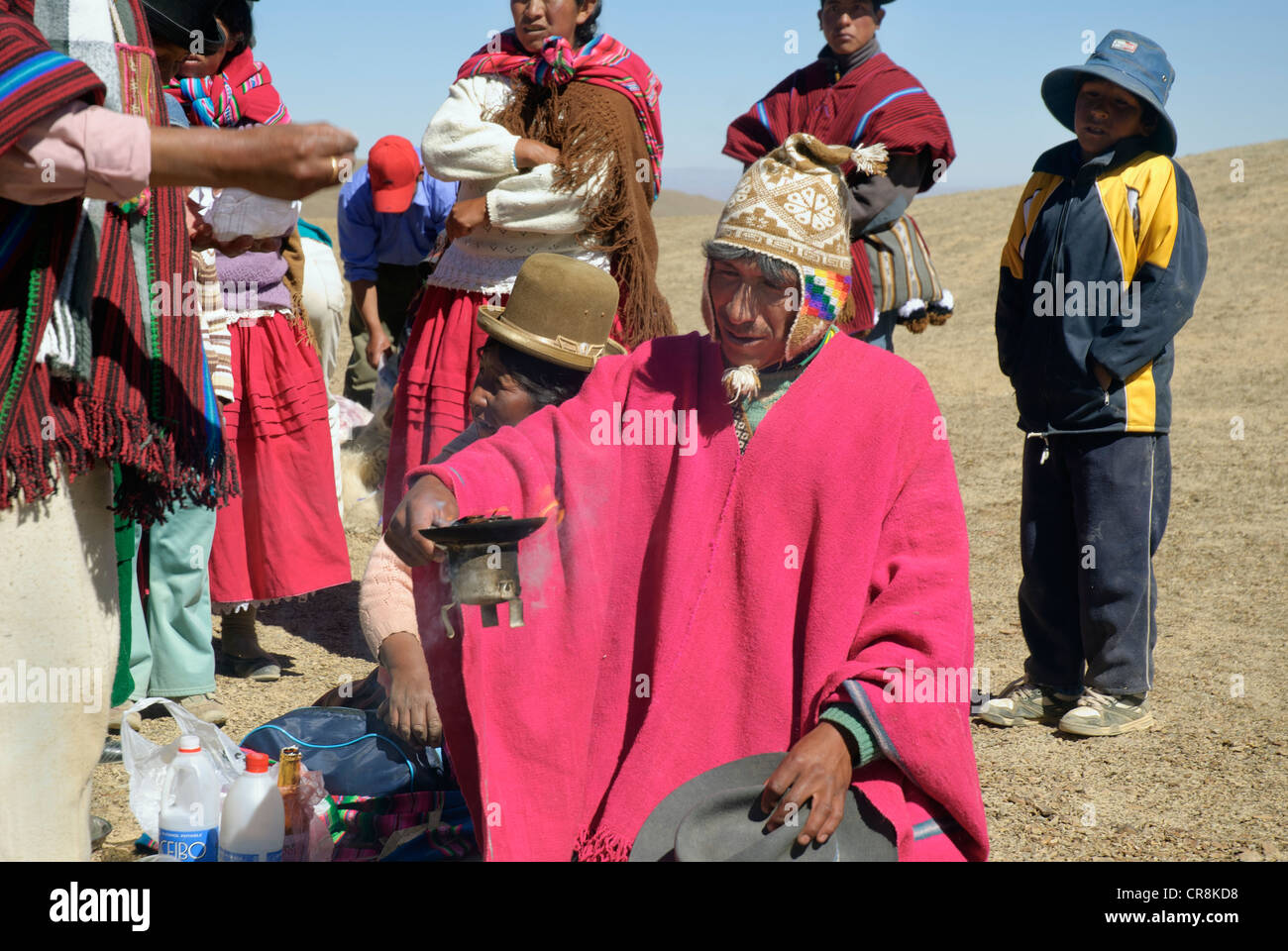 Aymara ritual offering to the Pachamama Stock Photo - Alamy
