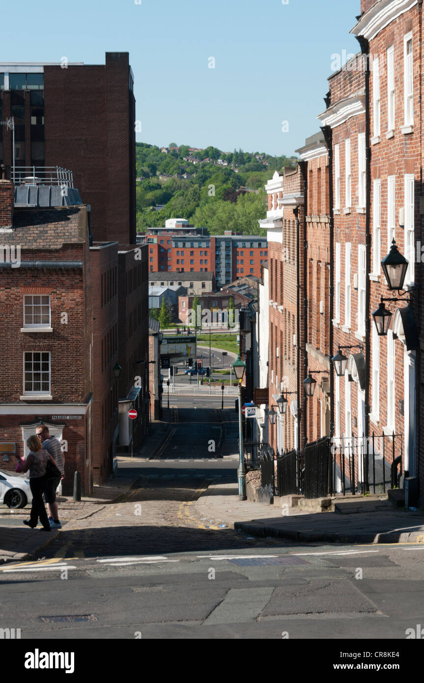 View from Paradise Street across the hilly landscape of Sheffield Stock ...