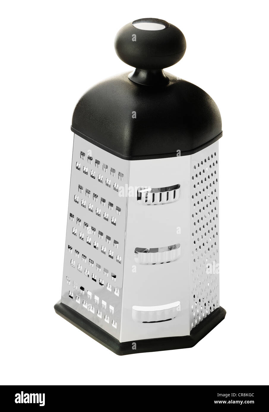 Iron grater, a device which grates food . Isolated on white background ...