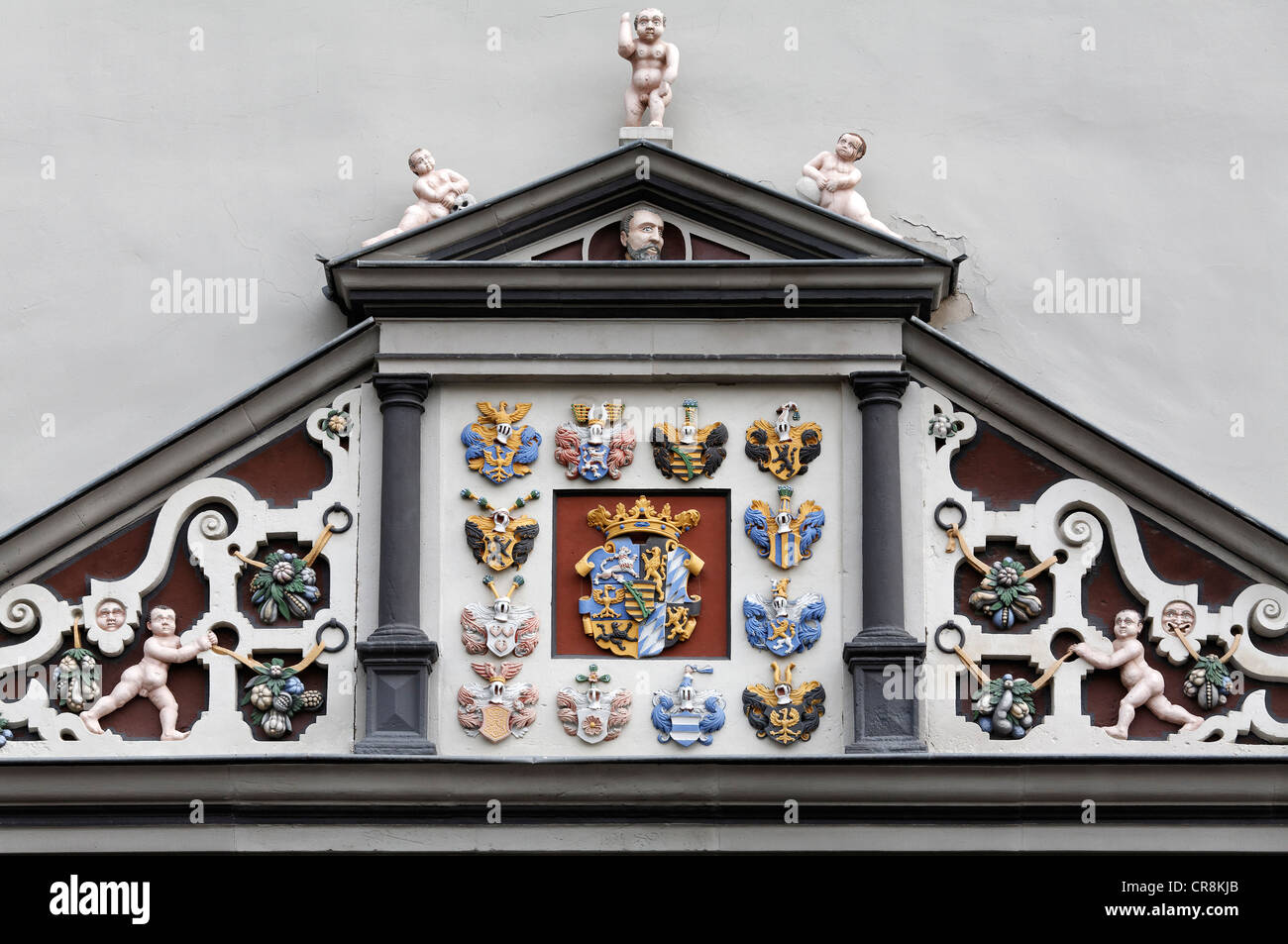 Renaissance portal, study center of the Duchess Anna Amalia Library in ...