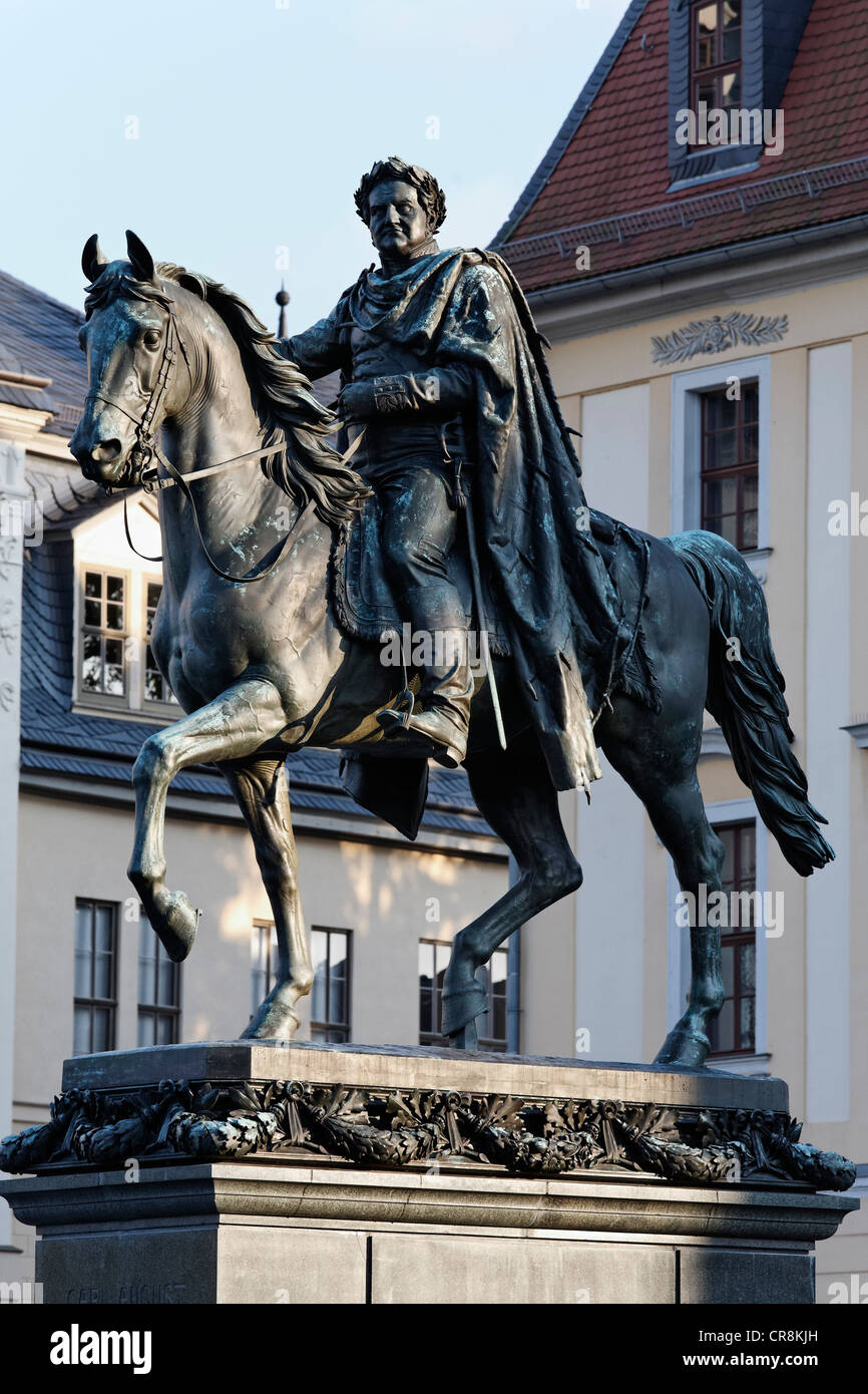 Equestrian statue of Duke Carl August, Weimar, Thuringia, Germany ...